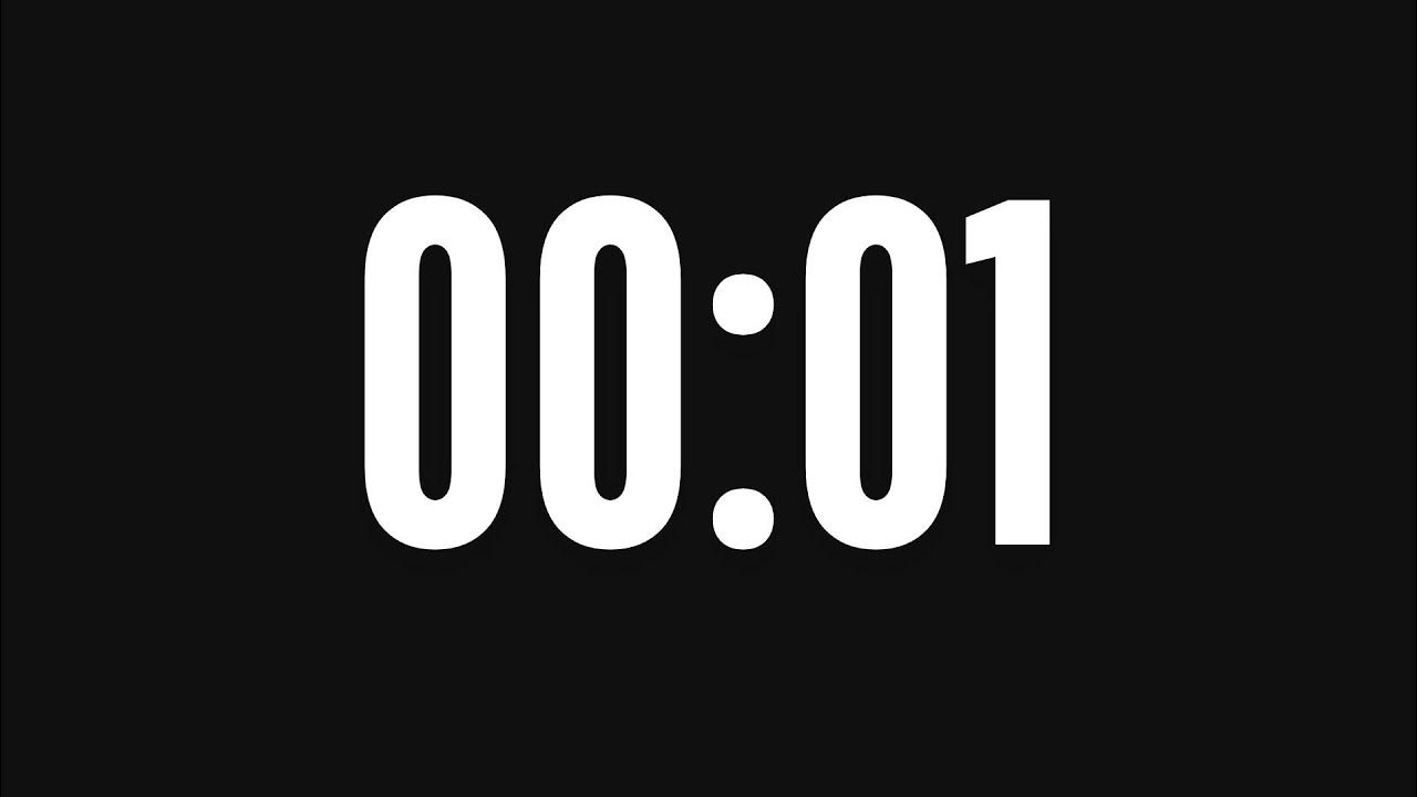 1 Second Timer And Alarm Countdown Full Hd Youtube