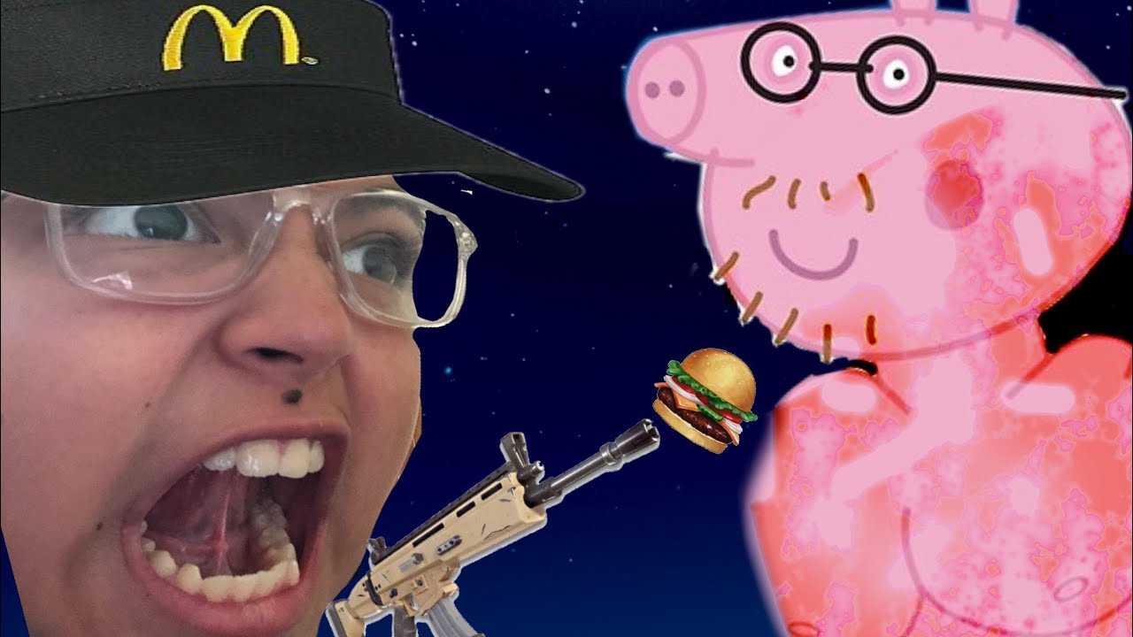 I FOUGHT DADDY PIG??!! | Happys humble burger farm part 2 - YouTube