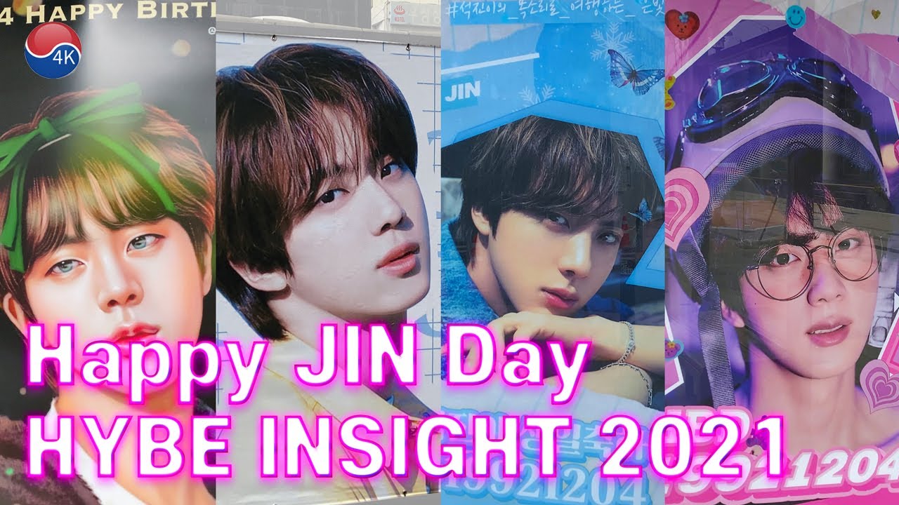 BTS Happy JIN Day 2021, HYBE Building & Cafe Street, BTS JIN's Happy ...