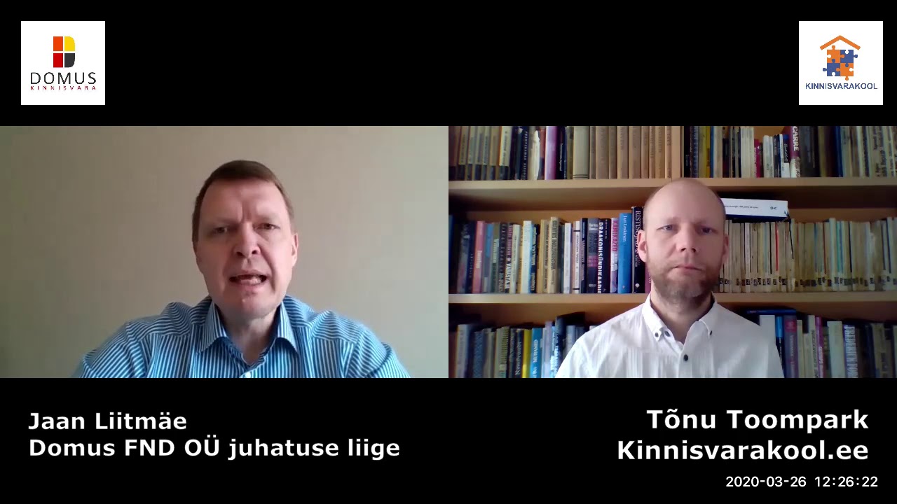 Kinnisvaraintervjuu #03: Tõnu Toompark (Kinnisvarakool) ja Jaan Liitmäe ...