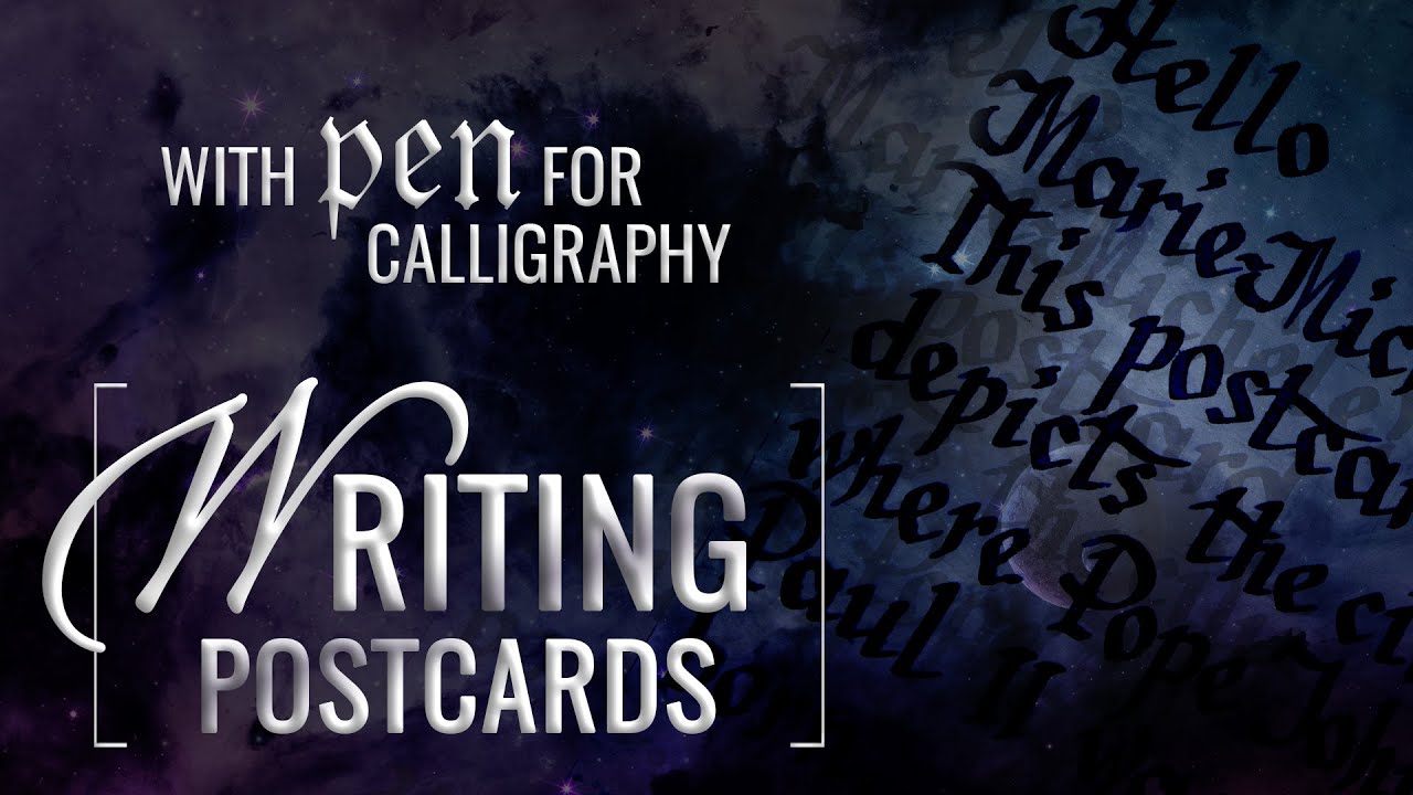 ️ WRITING postcards with a pen for CALLIGRAPHY | #04 Feb 2024 ...