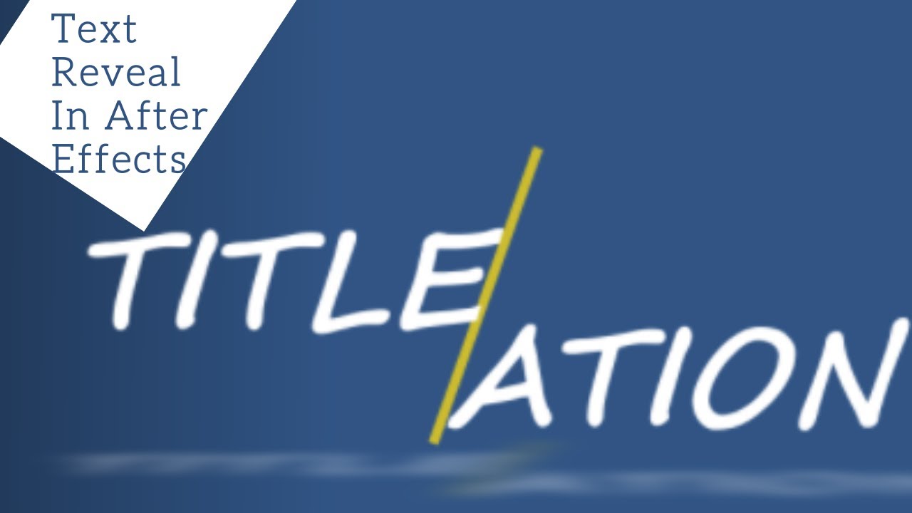 Mask Text Reveal Animation In After Effects| Text Reveal In After ...