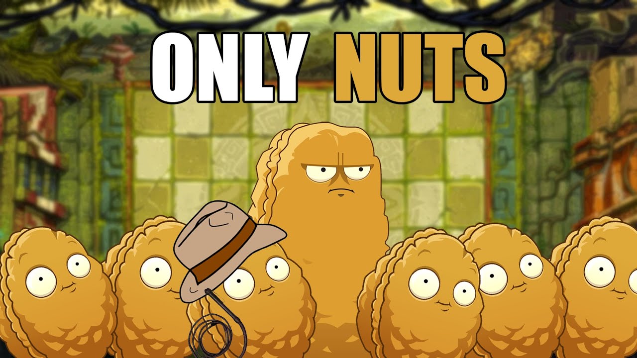 Can you beat Plants Vs. Zombies WITH ONLY NUTS? [part 5] - YouTube