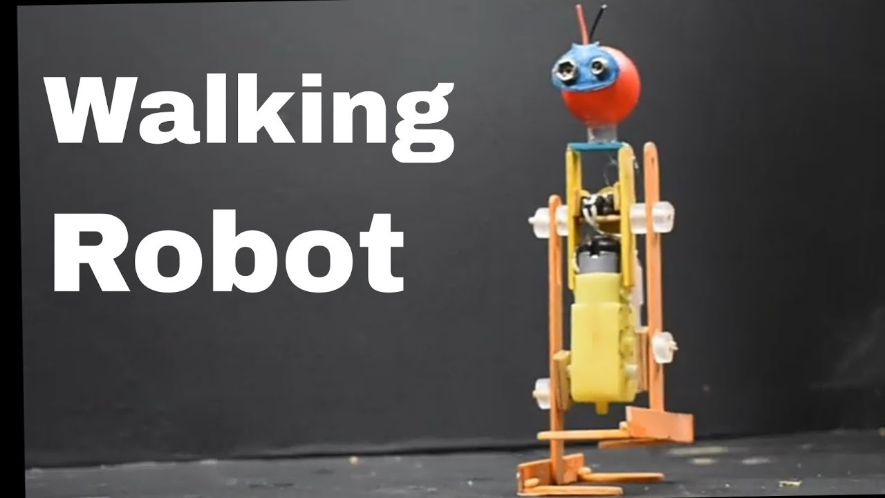 How To Make A Walking Robot With Gear Motor #(Umer Thoughts) - YouTube
