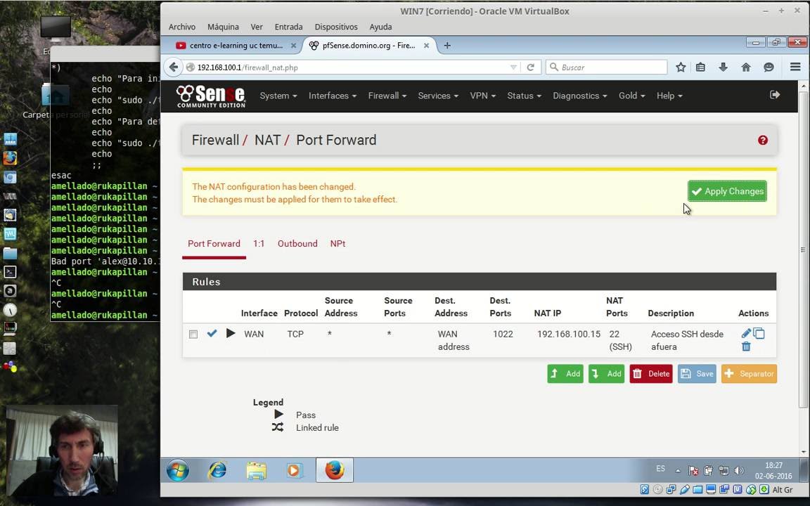 Pfsense como gateway y cortafuego gns3 - YouTube