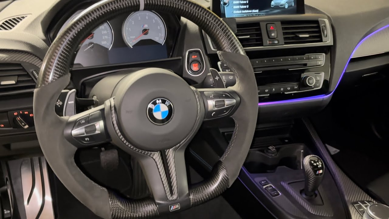 carbon fiber steering wheel trim installation (BMW M2 F87) - YouTube