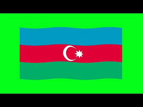Green Screen Azerbaijan Flag | Green Screen Azerbaijan Waving Flag | Azerbaijan Animation Flag
