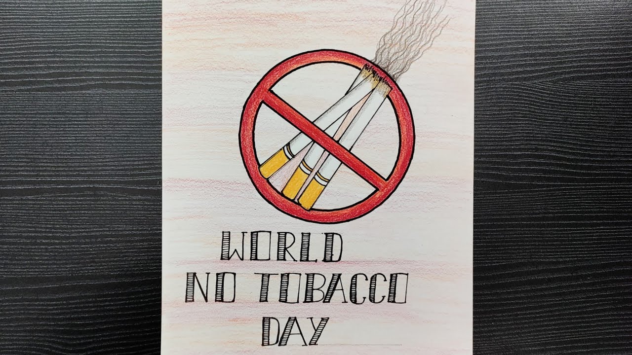 No Smoking Poster Drawing Easy // Poster On No Smoking Drawing ...