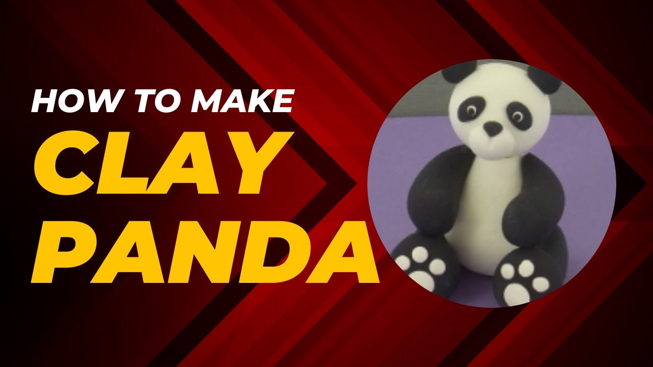 How to make a clay panda // Clay art for kids // Clay animals // Art ...