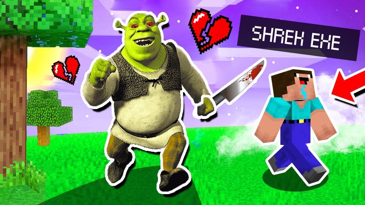 DĚSIVÝ SHREK EXE CHCE SEŽRAT NOOBA - NOOB VE 3 RÁNO MINECRAFT! - YouTube