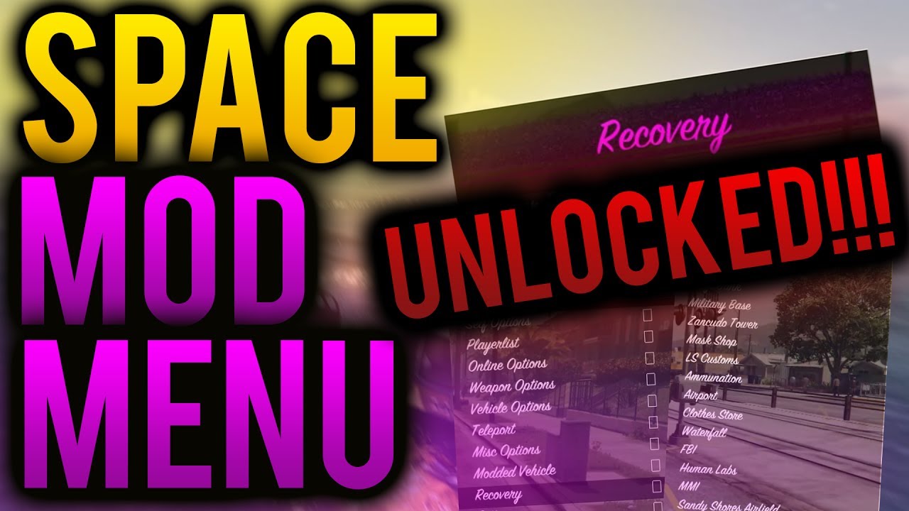 GTA ONLINE | SPACE MOD MENU | *UNLOCKED* | WORKING 1.40 | - YouTube