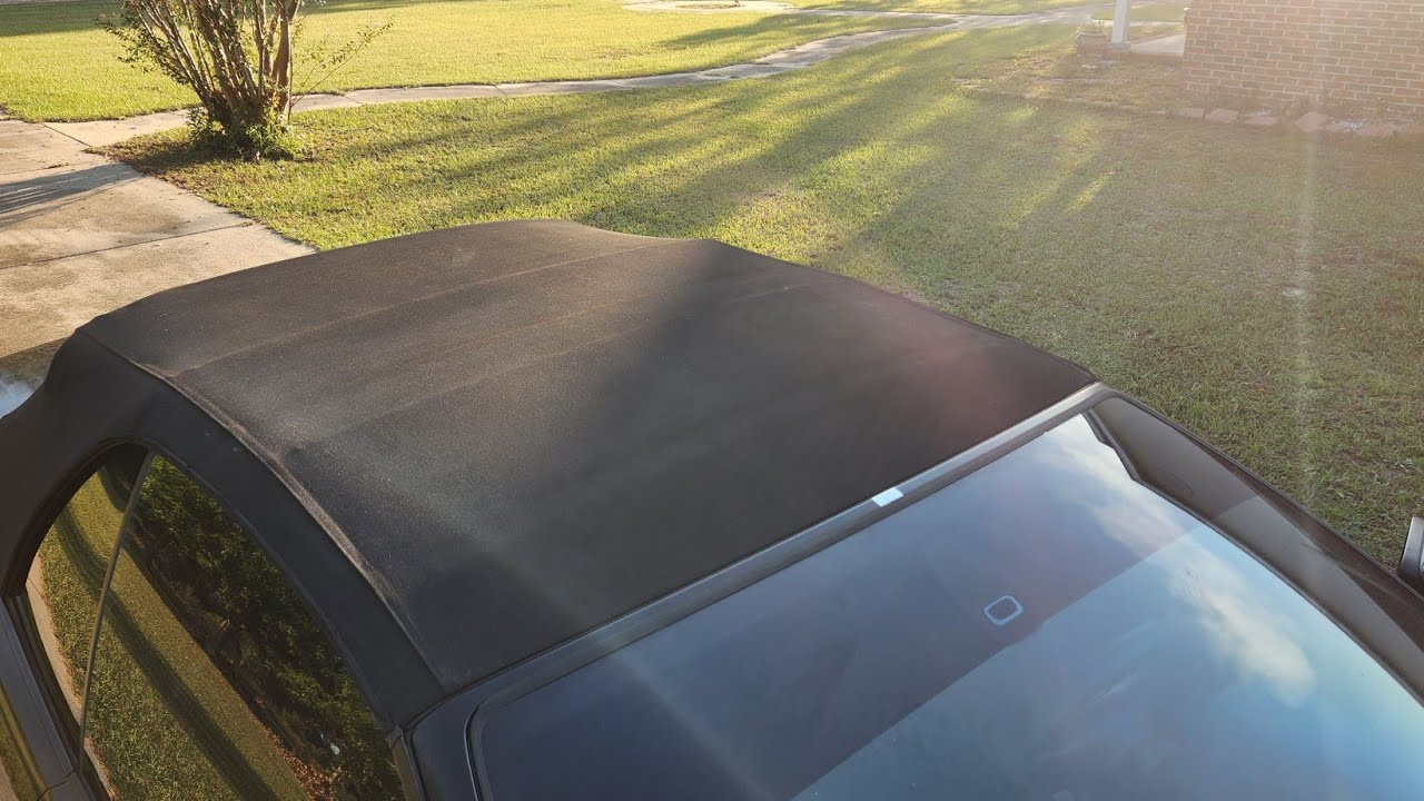cleaning the convertible top - YouTube