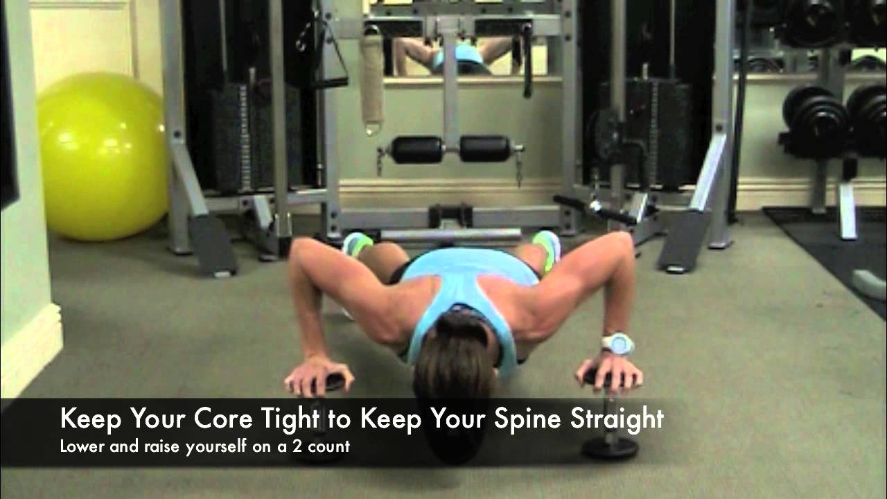 Coach Robb: Strength: Deep Push Ups On Weights - YouTube