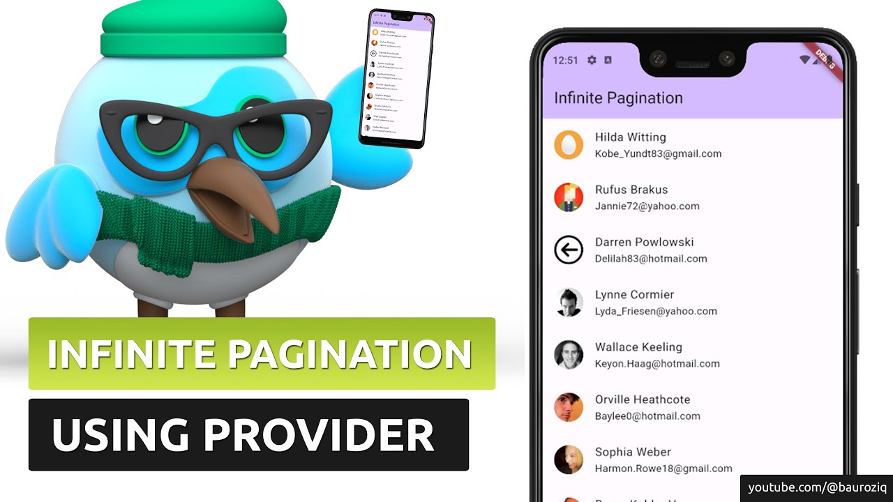 Flutter Infinite Scroll Pagination Dengan Provider Youtube