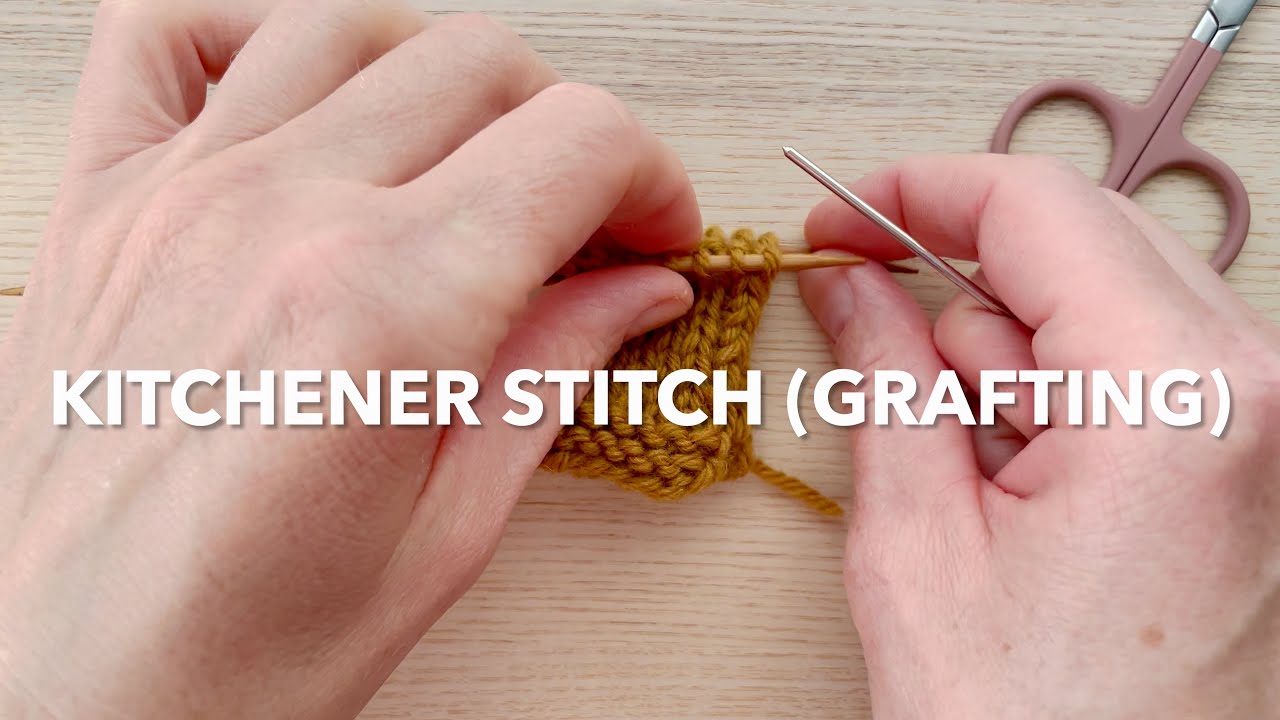 Kitchener Stitch (Grafting) #howtoknit #knitting #knittingtutorial ...