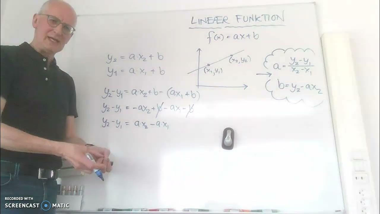 Bevis: Lineær funktion - a-formel (uden tal) - YouTube
