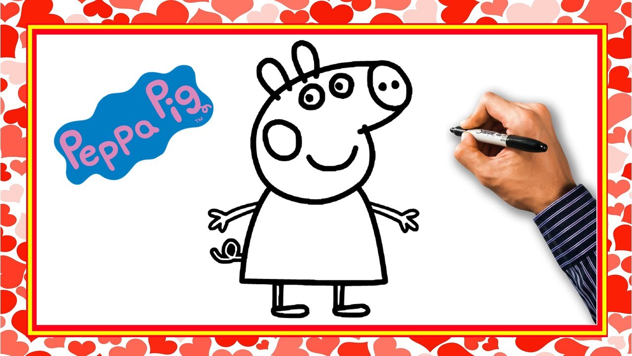 COMO DIBUJAR A PEPPA PIG - DIBUJAR PEPPA PIG PASO A PASO - DIBUJO DE ...