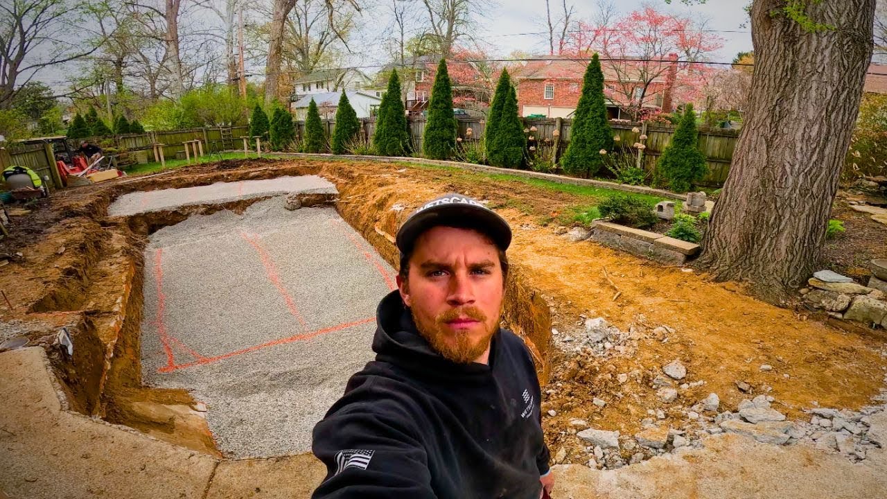 A perfect Base prep job for a Fiberglass pool [Inground pool ...