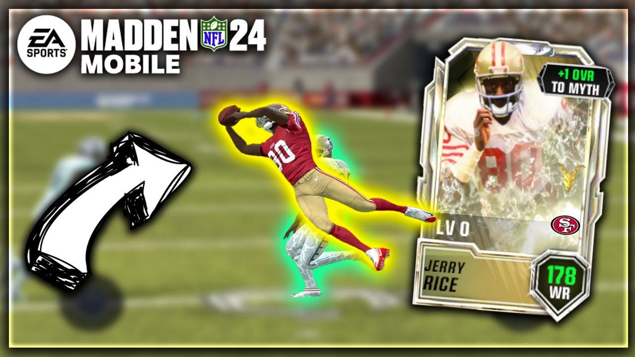 GOAT MYTHIC JERRY RICE CATCHES EVERYTHING!! Madden Mobile 24 GOAT ...