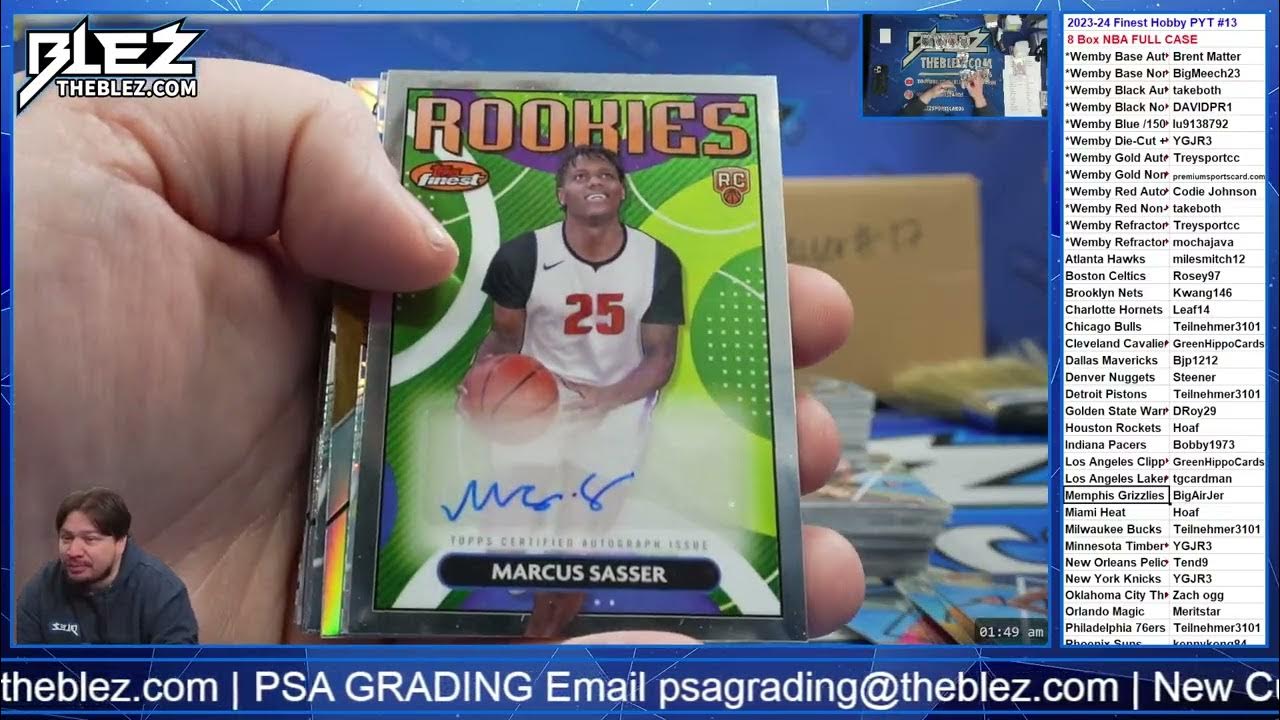 2023-24 Topps Finest Hobby NBA 8 Box Case Break #13 Pick Your Team - YouTube