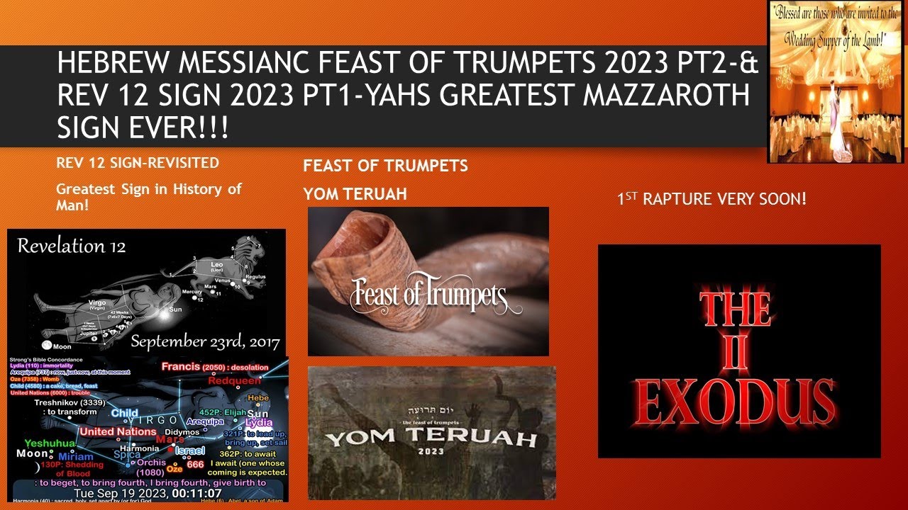 HEBREW MESSIANC FEAST OF TRUMPETS 2023 PT2-& REV 12 SIGN 2023 YAHS ...