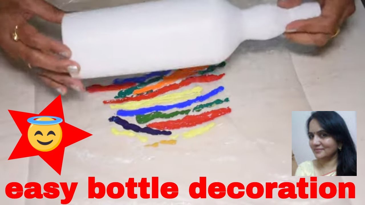 Bottle craft/bottle art/Bottle decoration/easy bottle craft - YouTube