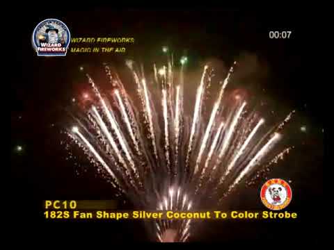 PC10 182 shots Fan Shape Silver Coconut to Color Strobe - YouTube
