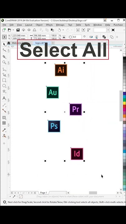 Aligning objects in CorelDraw | #shorts | kukk graphic - YouTube