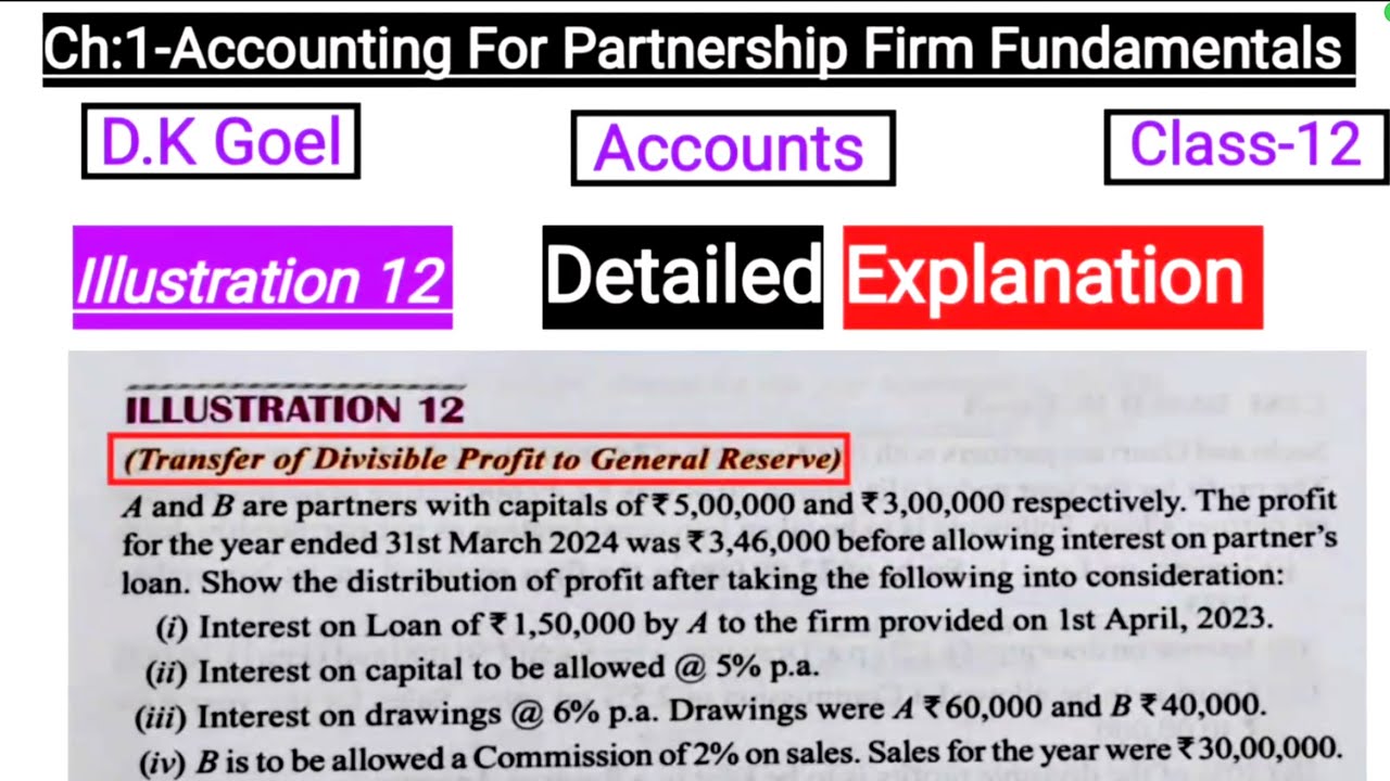 dk goel class 12 accountancy solutions chapter 1(Illustration 12) # ...