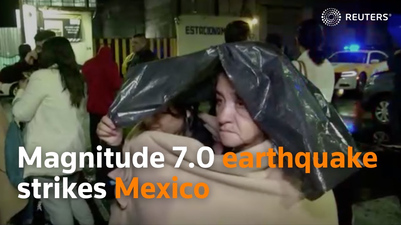 Magnitude 7.0 earthquake strikes Mexico - YouTube