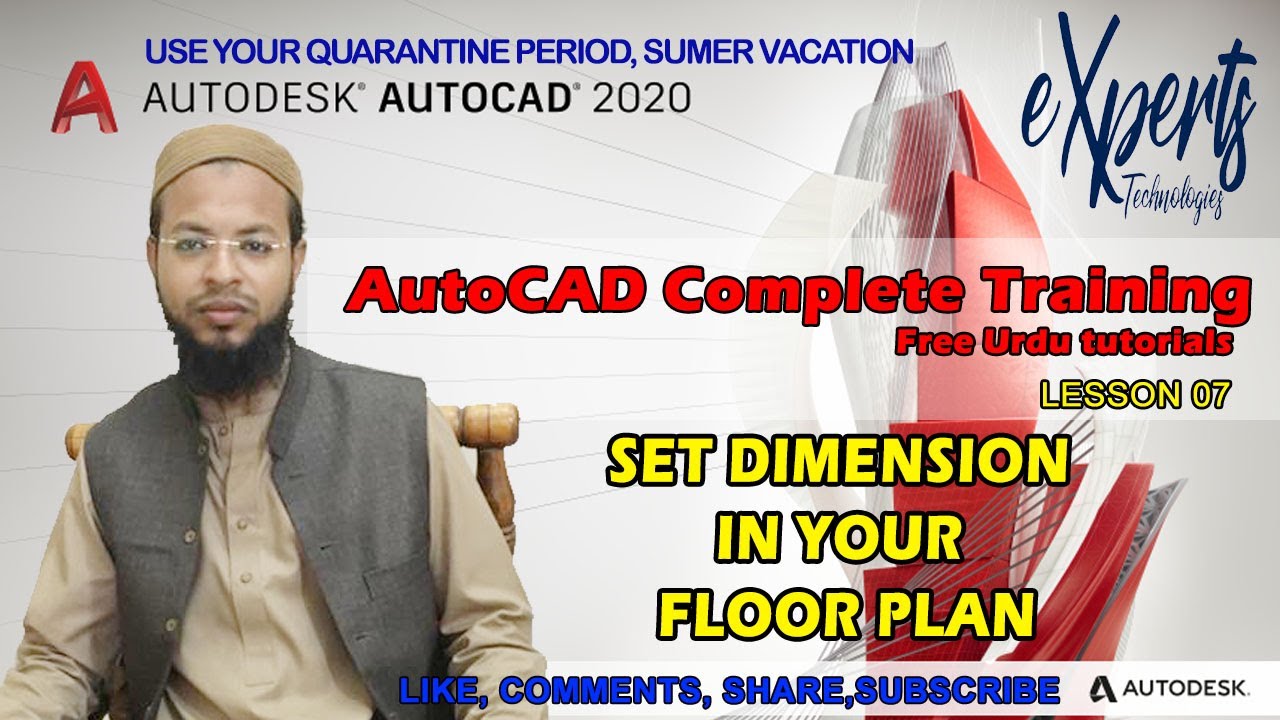 AutoCAD Lesson 07 How To Set Dimension In Floor Plan YouTube AutoCAD Lesson 07 How To Set Dimension In Floor Plan YouTube