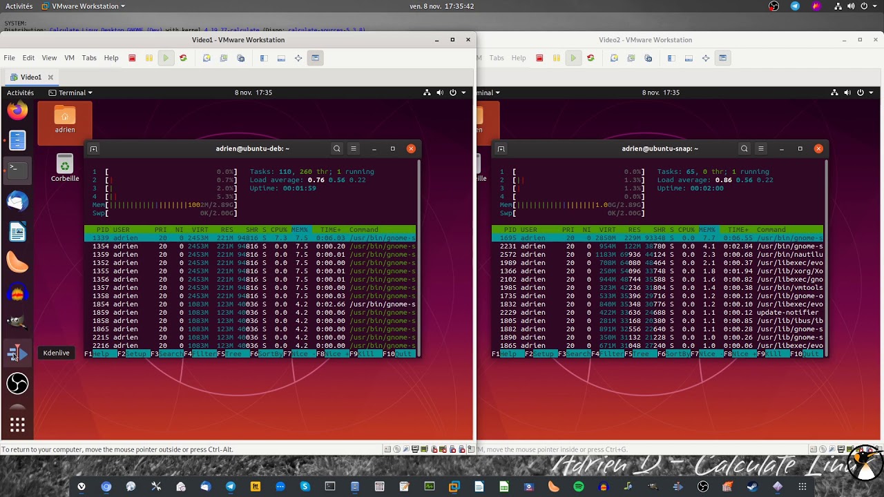 Ubuntu 19.10 : Rendu et RAM avec Kdenlive - deb vs snap - YouTube