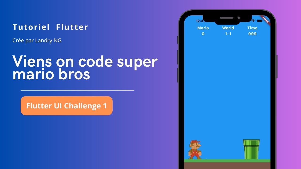 Super Mario Bros en Flutter ? 🎯 Défi Accepté ! (UI uniquement) - YouTube