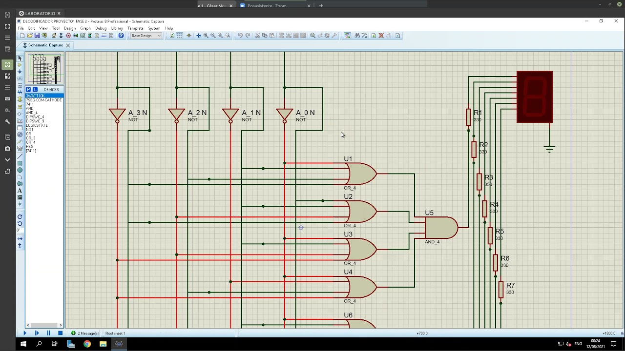 ELECTRONICA DIGITAL - PROYECTO 1 FASE 2 (DECODIFICADOR BINARIO A ...