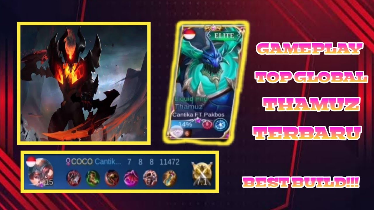 GAMEPLAY TOP GLOBAL THAMUZ TERBARU!!! TUTORIAL THAMUZ, BEST BUILD ...