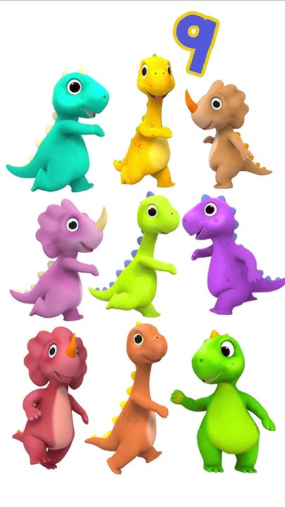 🦖 🎶 Dino Counting Fun! 10 Little Dinosaurs Song | Toddler Learning # ...