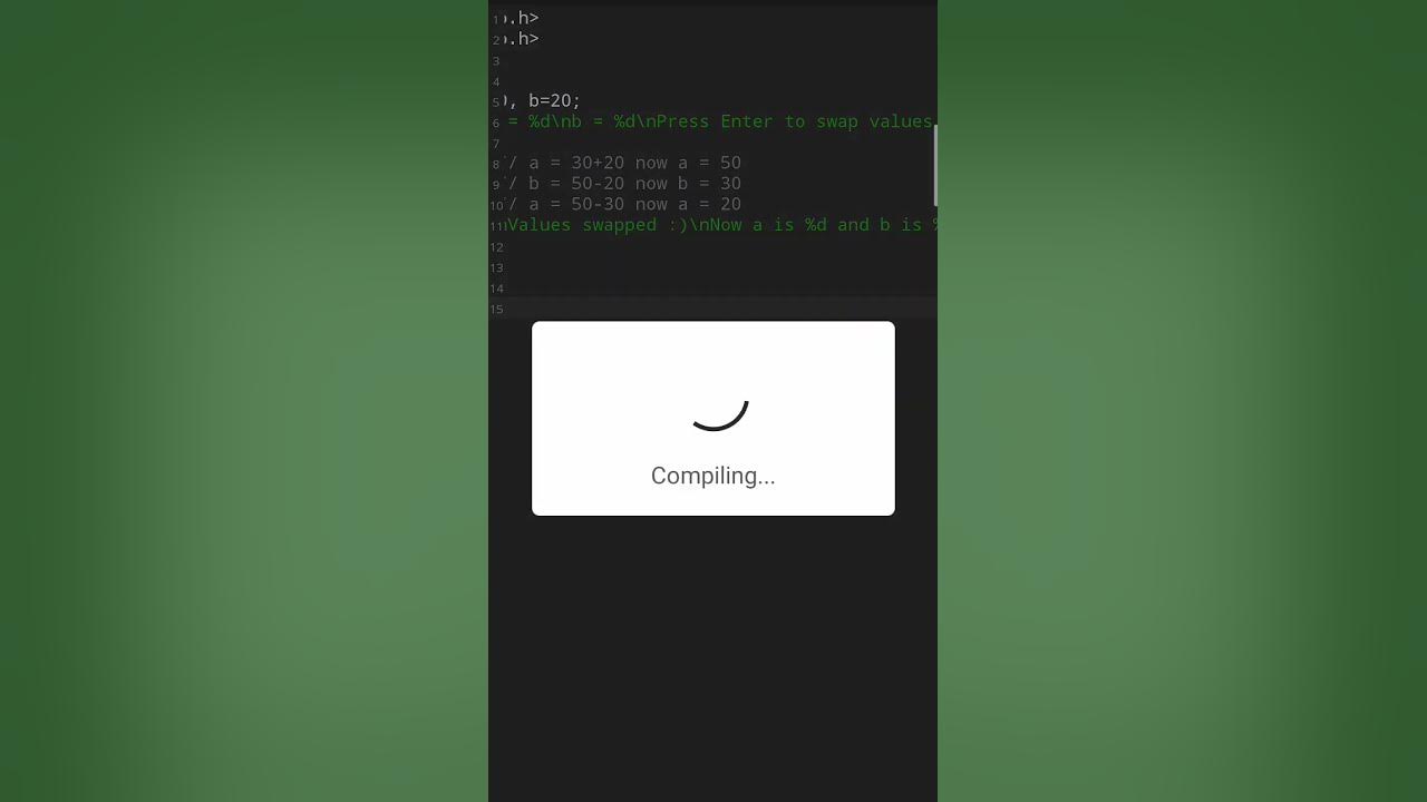 Swapping Of Values Using C Language Code Clanguage Programming Smiu University Youtube