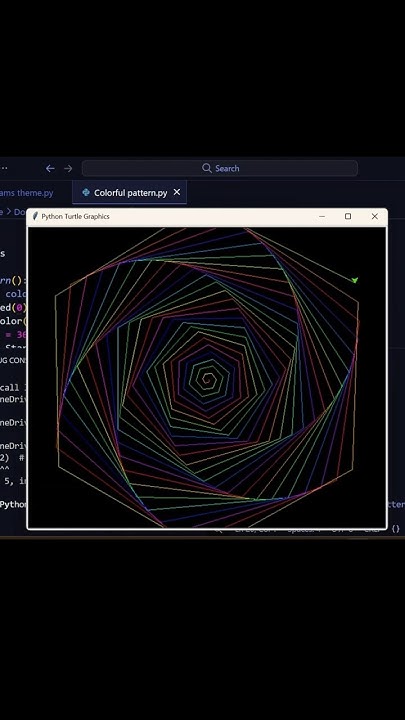Colorful Pattern= Python🐢 ") #shorts #shortvideo #python #pythonprogramming #pythonprojects ...