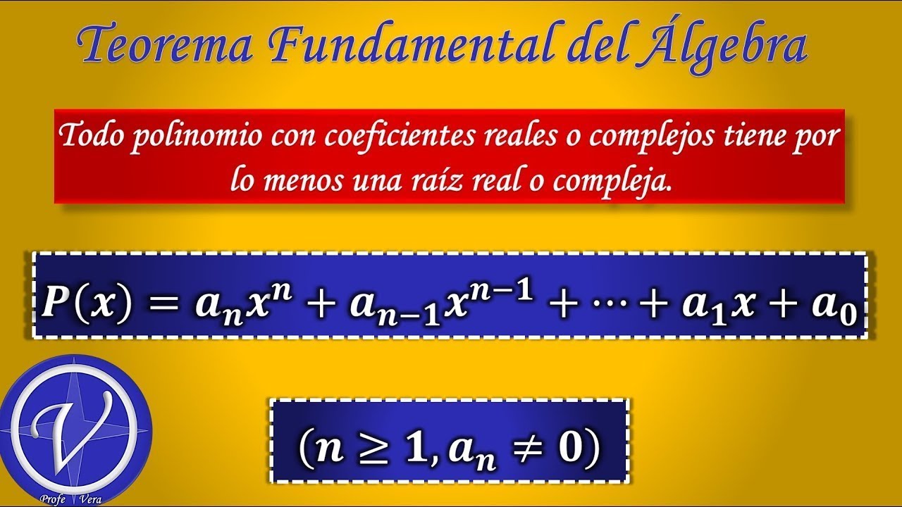 Teorema fundamental del algebra y teorema del factor - YouTube