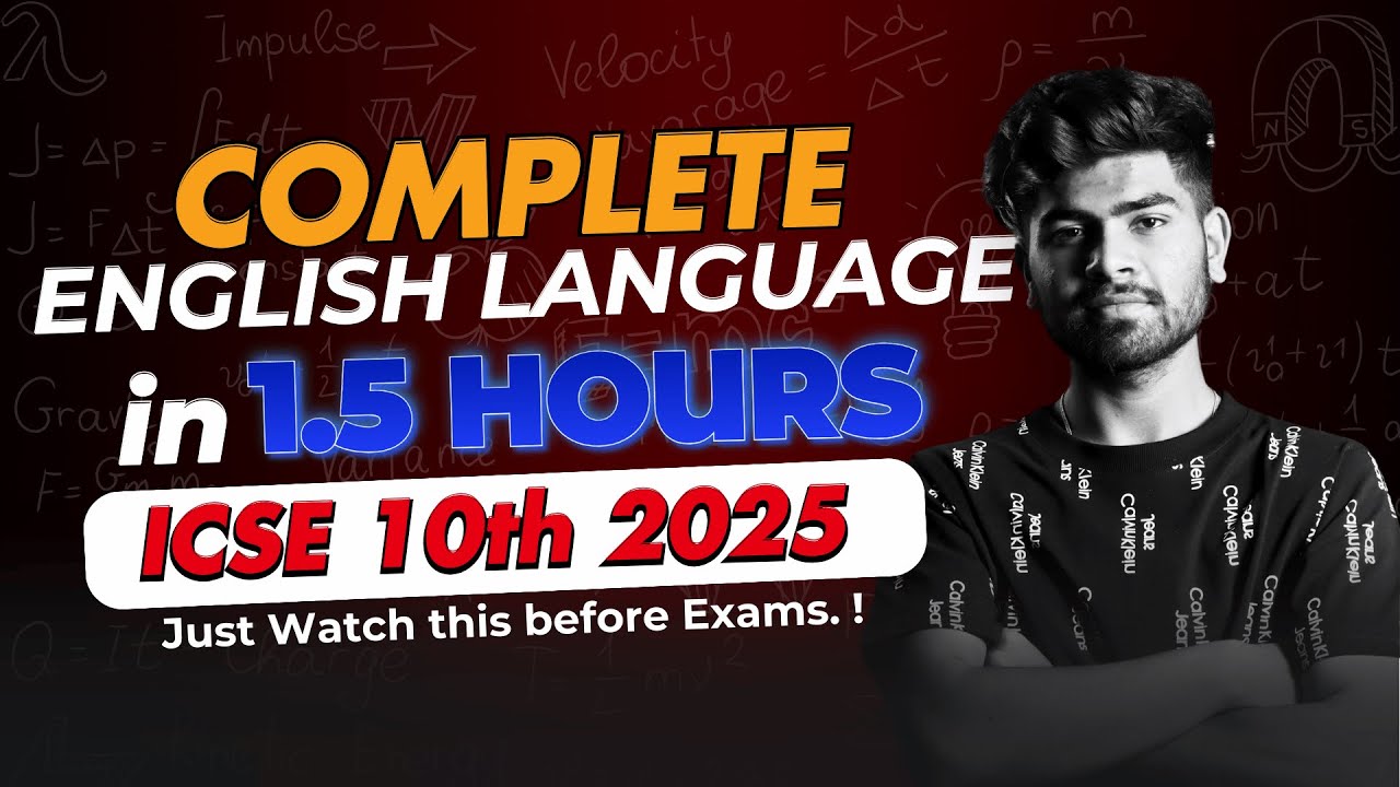 ICSE English Language in One Shot || Full Syllabus in Just 1.5 Hours ...