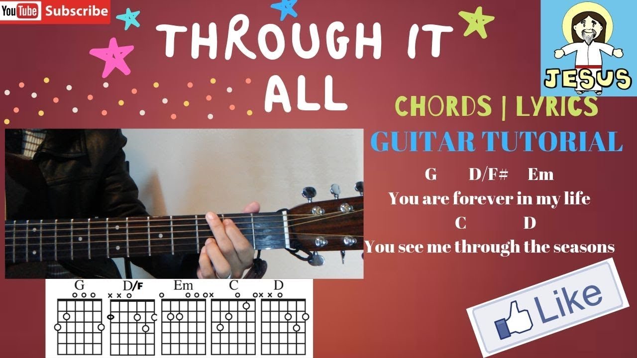 Through It All Guitar Tutorial with Tabs, Chords and Lyrics ni Ate B ...