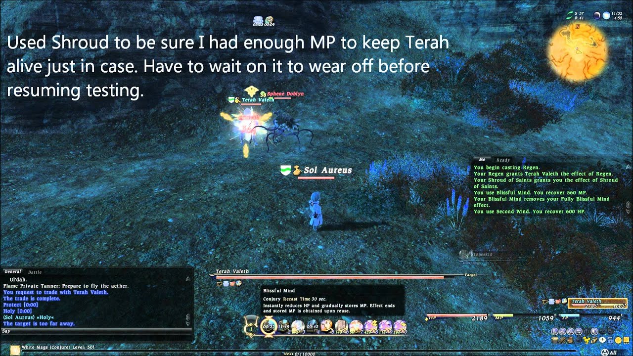 FFXIV /sit MP returns - YouTube