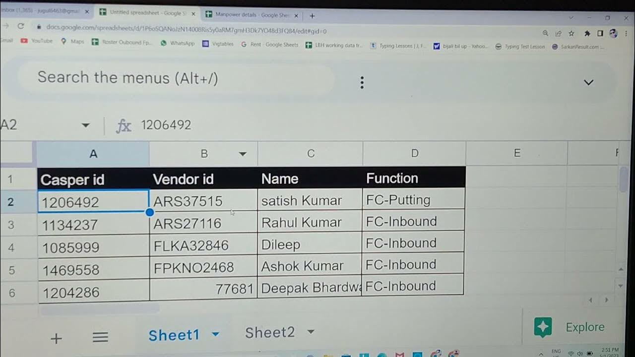 How to bring live Data from other Google sheets|| Importrange formula|| - YouTube