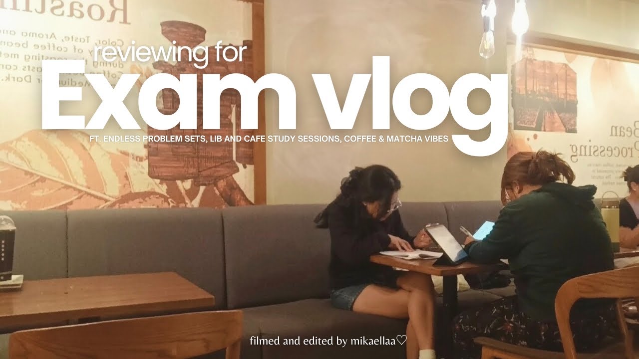 Exam vlog 🎶🖇️| long review sessions for my first exam before midterms ...