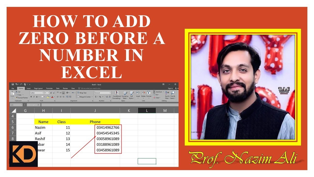 How To Add Zero Before A Number In Excel Knowledge Door Tips How To Add Zero Before A Number In Excel Knowledge Door Tips