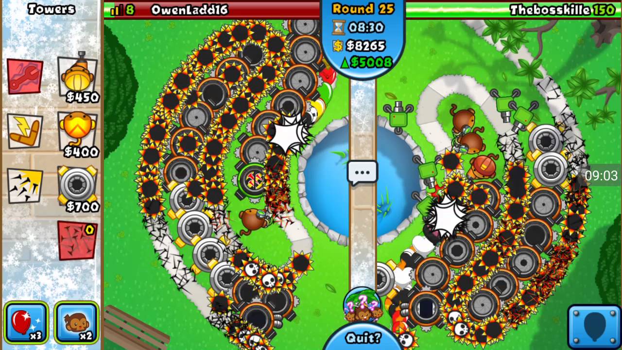 SO MANY SPIKES|GOING LATE GAME|BLOONS TOWER DEFENCE BATTLES - YouTube