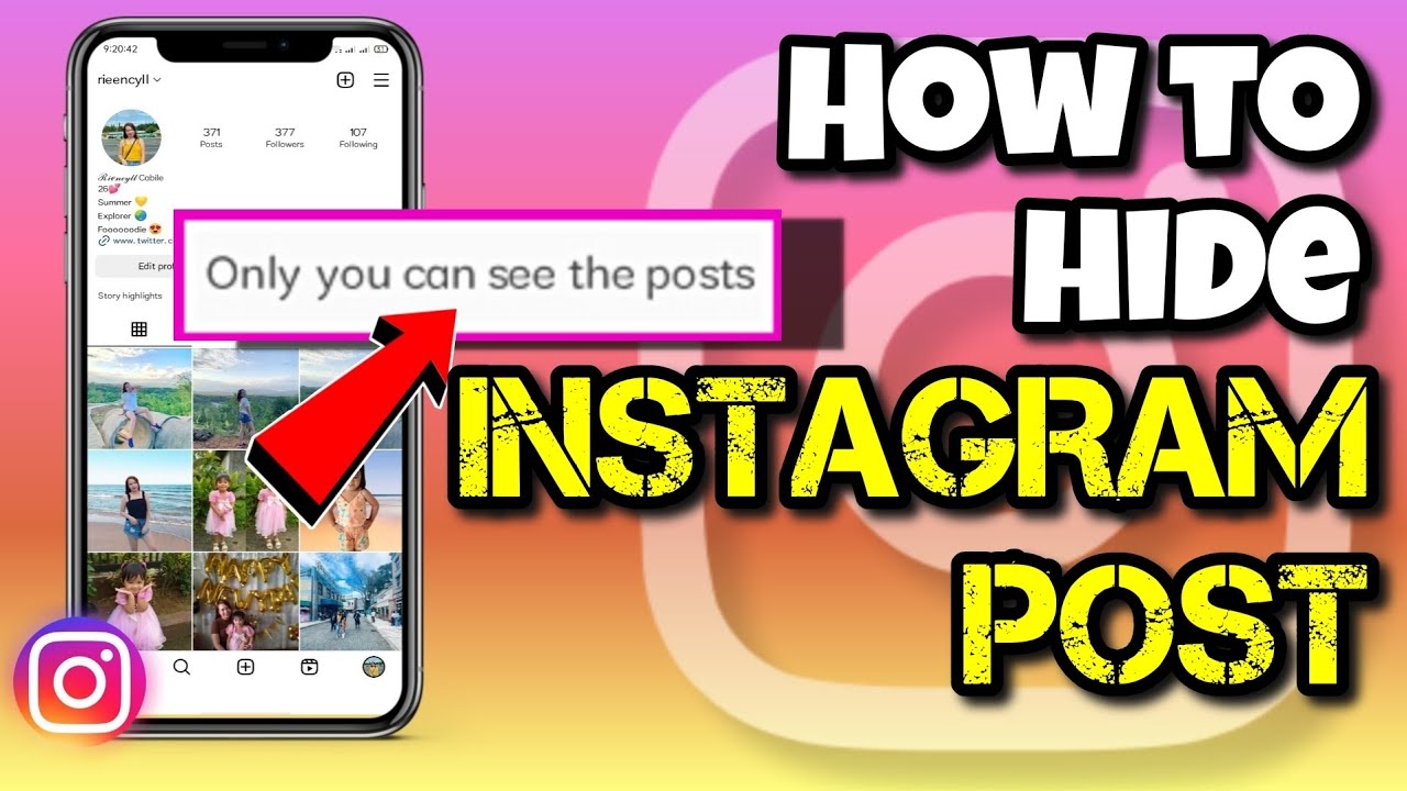 How To Hide Instagram Post Quick Tutorial Youtube