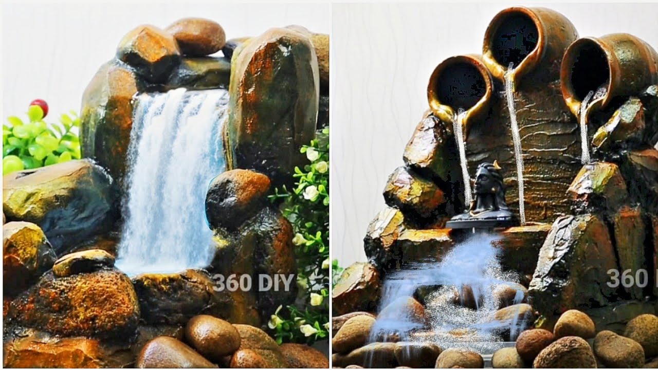 Cemented Craft - Amazing 2 Best Homemade Indoor Strongest Waterfall ...