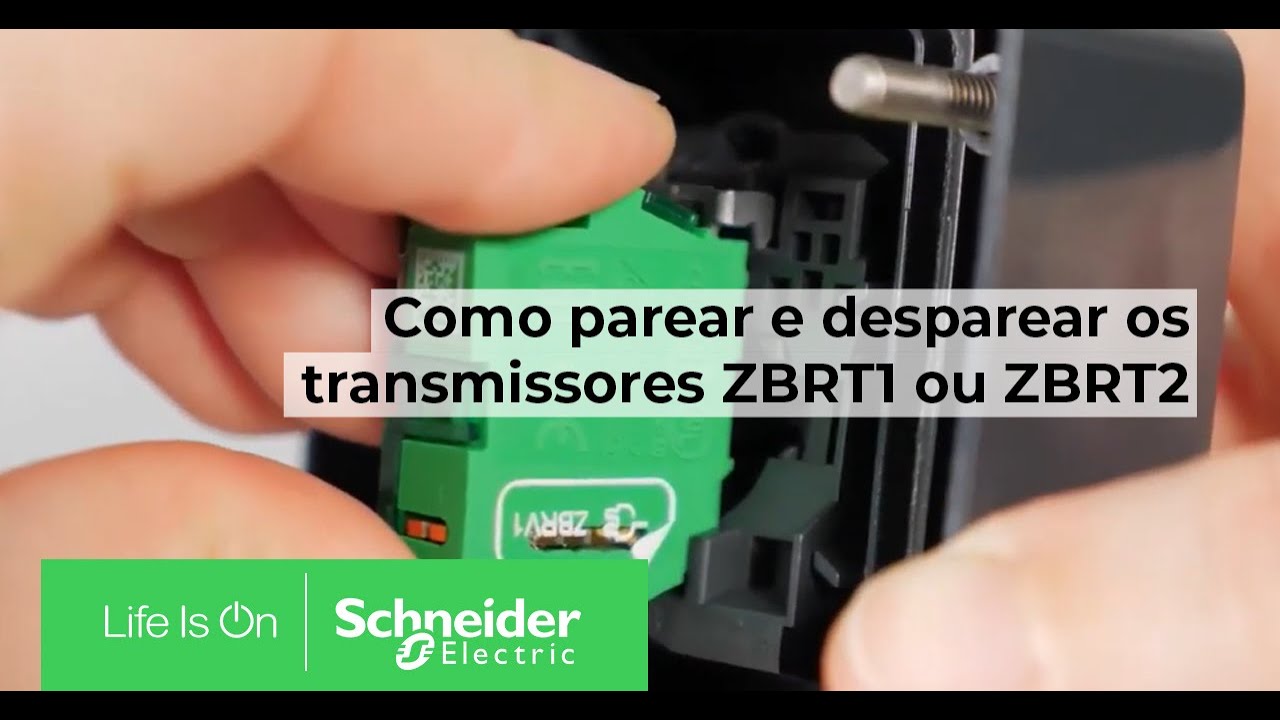 Como parear e desparear os transmissores ZBRT1 ou ZBRT2 | Schneider ...