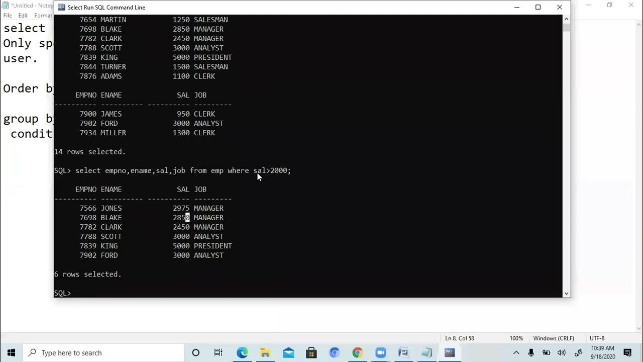 Where Clause,Group by Clause and Aggregate functions in SQL - YouTube